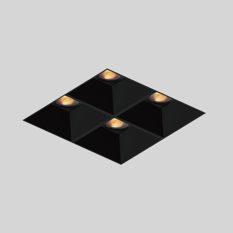 Recessed Quadruple Square DownlightRecessed Square Quadruple LED ...